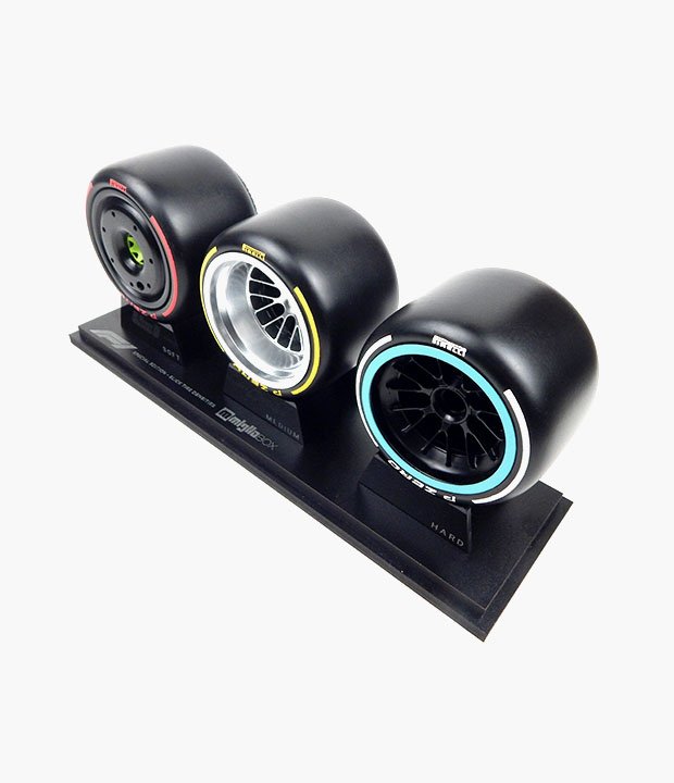 Kit Rodas F1 Mini 28cm com Expositor em Acrílico – migliabox.com.br