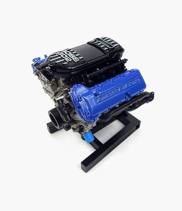 Motor Boss 302 Ford Mustang Escala 1:10 com Suporte – migliabox.com.br