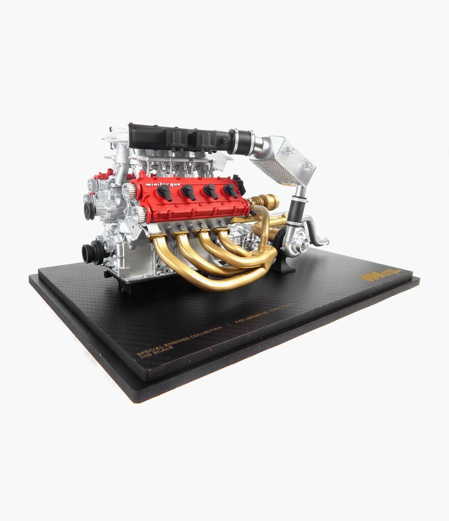 Miniatura Motor Biturbo Minitorque F40LM Escala 1:5 – migliabox.com.br