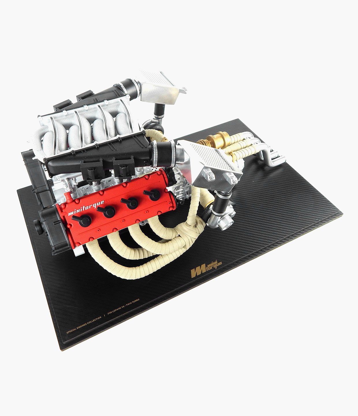 Miniatura Motor Biturbo Minitorque F40LM Escala 1:3 – migliabox.com.br